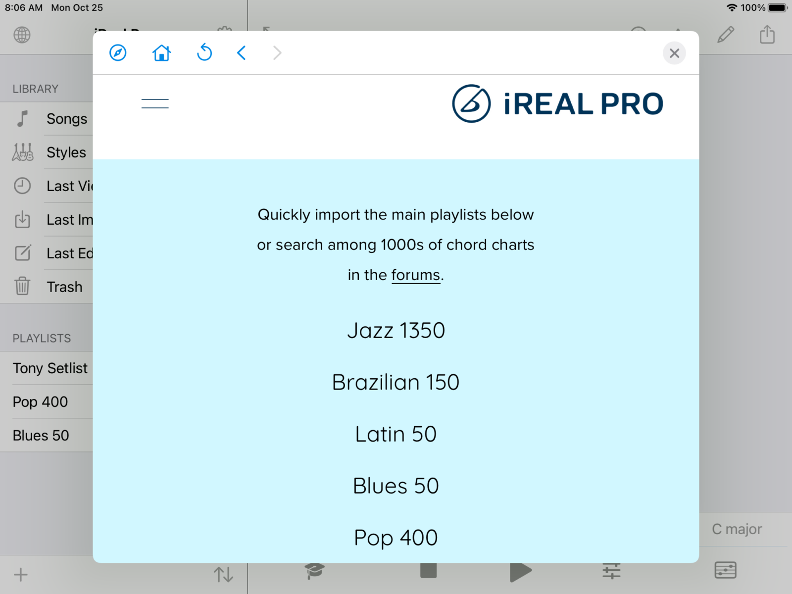 iReal Pro Backing Tracks App Review - Piano Tone