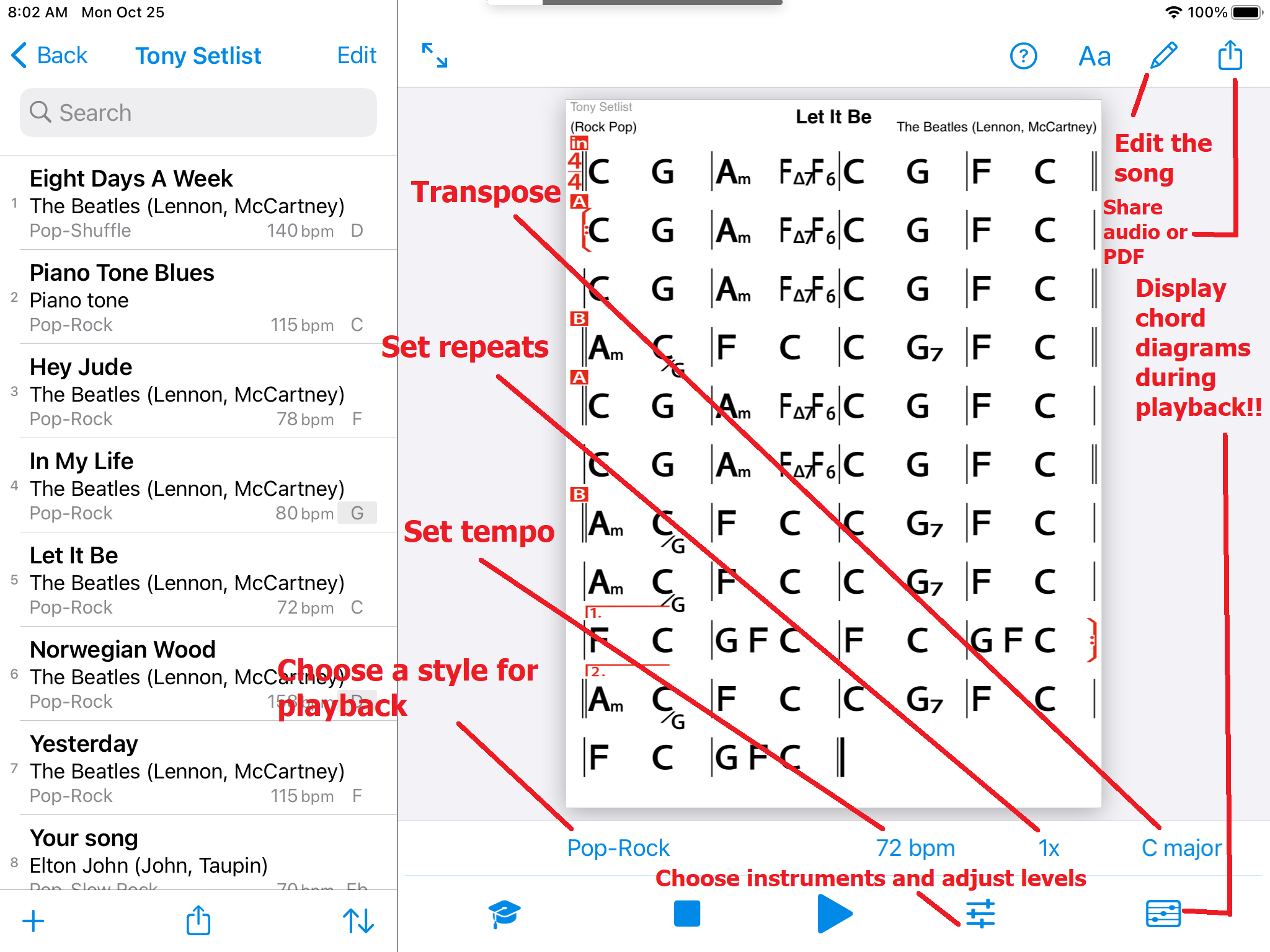 iReal Pro Backing Tracks App Review - Piano Tone